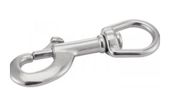 Karabinhager med svirvel rustfri syrefast A4