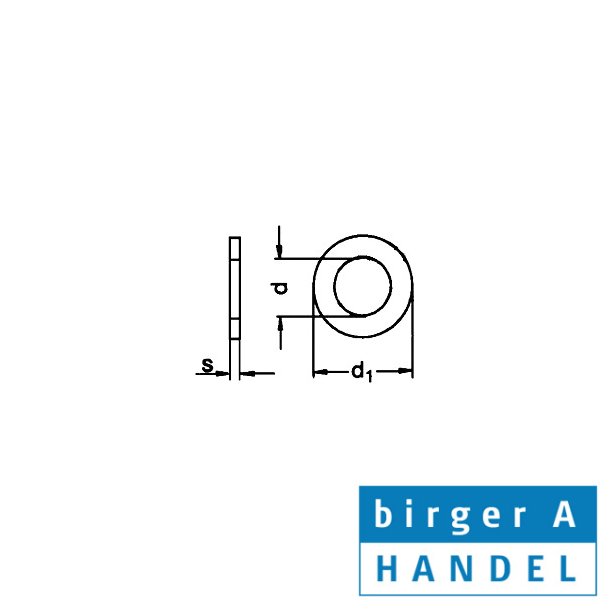 Din 125A M8 - Ø8.4x16x1.6 rustfri syrefast A4 planskive - Din 125A - rustfri syrefast A4 ...