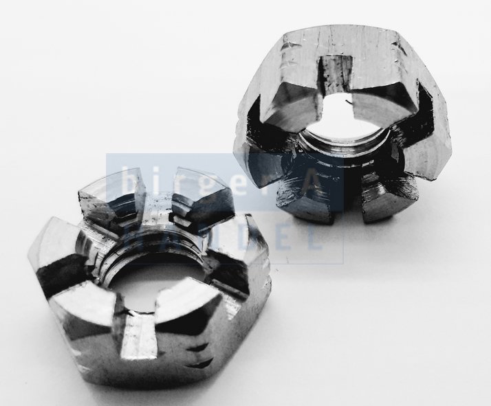 Syrefast kronemøtrik 8 mm 10stk