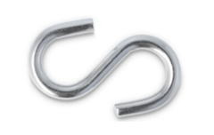 Rustfri A2 S-krog 4mm symmetriske