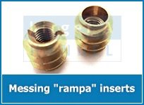 Din 7965 Rampa messing gevindindsatse/inserts for træ - Birger A ...